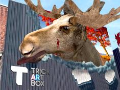 Giant Reindeer AR Trick Art