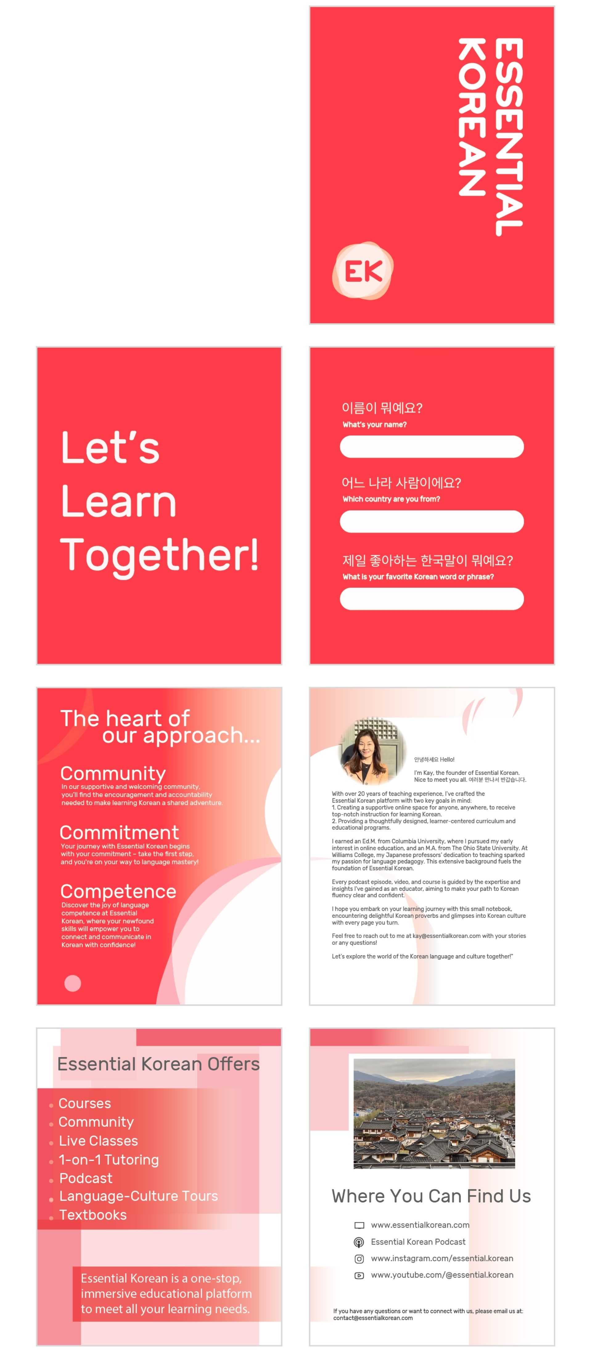 Essential Korean 'NOTEBOOK' Brochure | WelCon marketplace